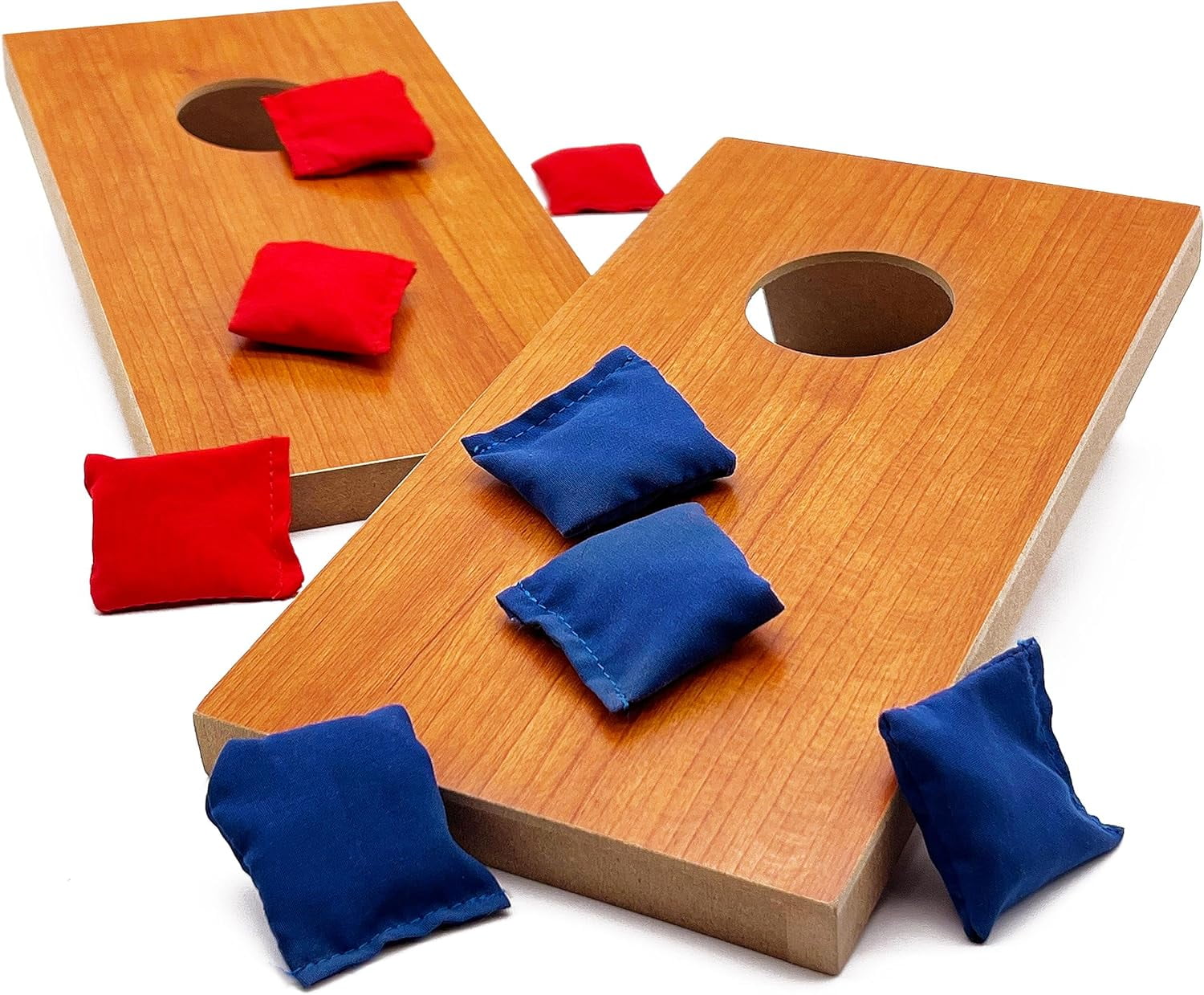 Super Fun Mini Kids Portable Cornhole Set. 2X 10.5" x 5.25" Boards with ...