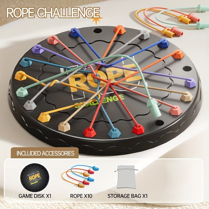 Super Fun Rope Challenge Game - Dual-Player Winner Wheel, Colorful ...