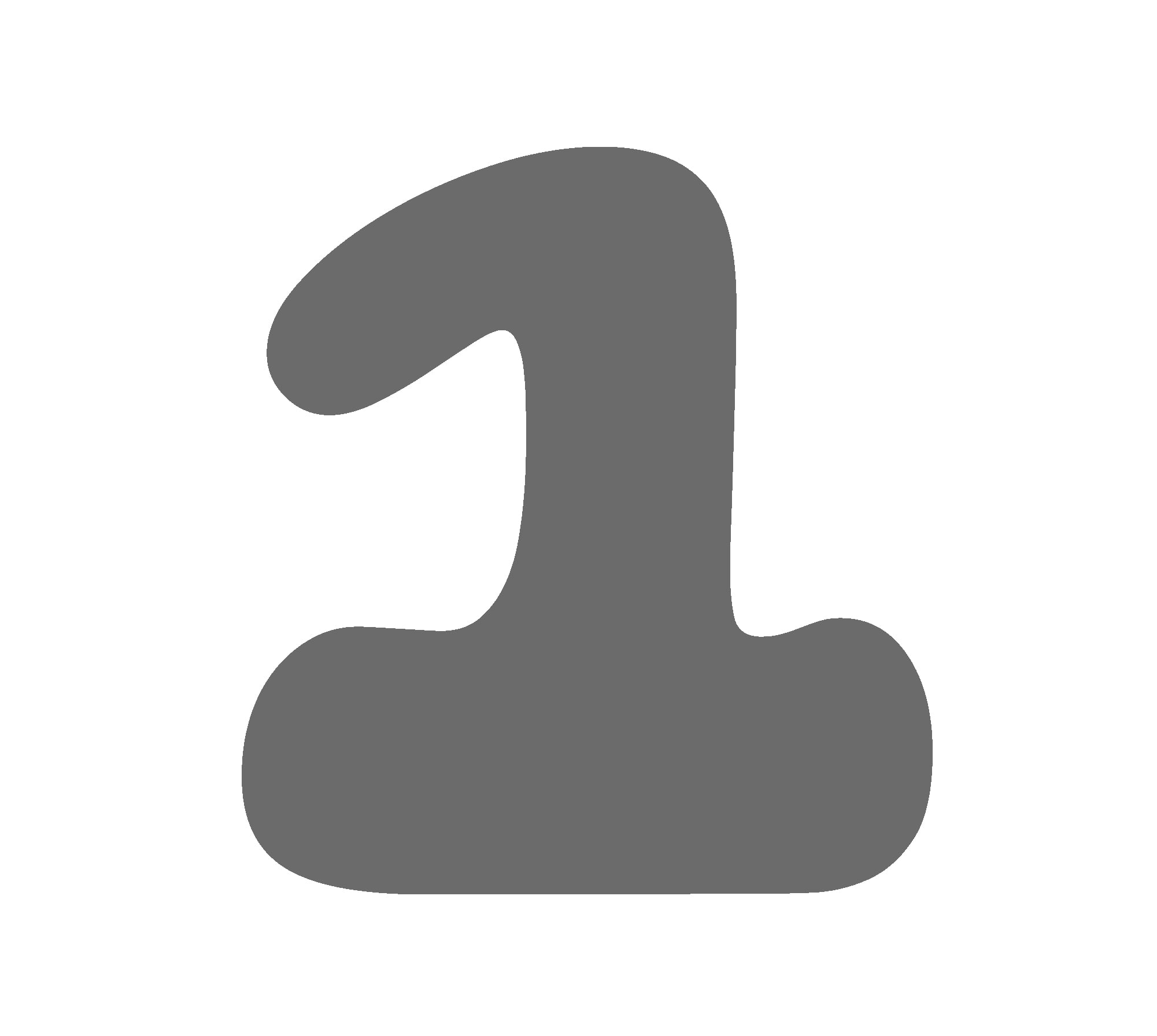 Super Funky Font Delight: Own the Number 1 in 3D Printed Glory ...