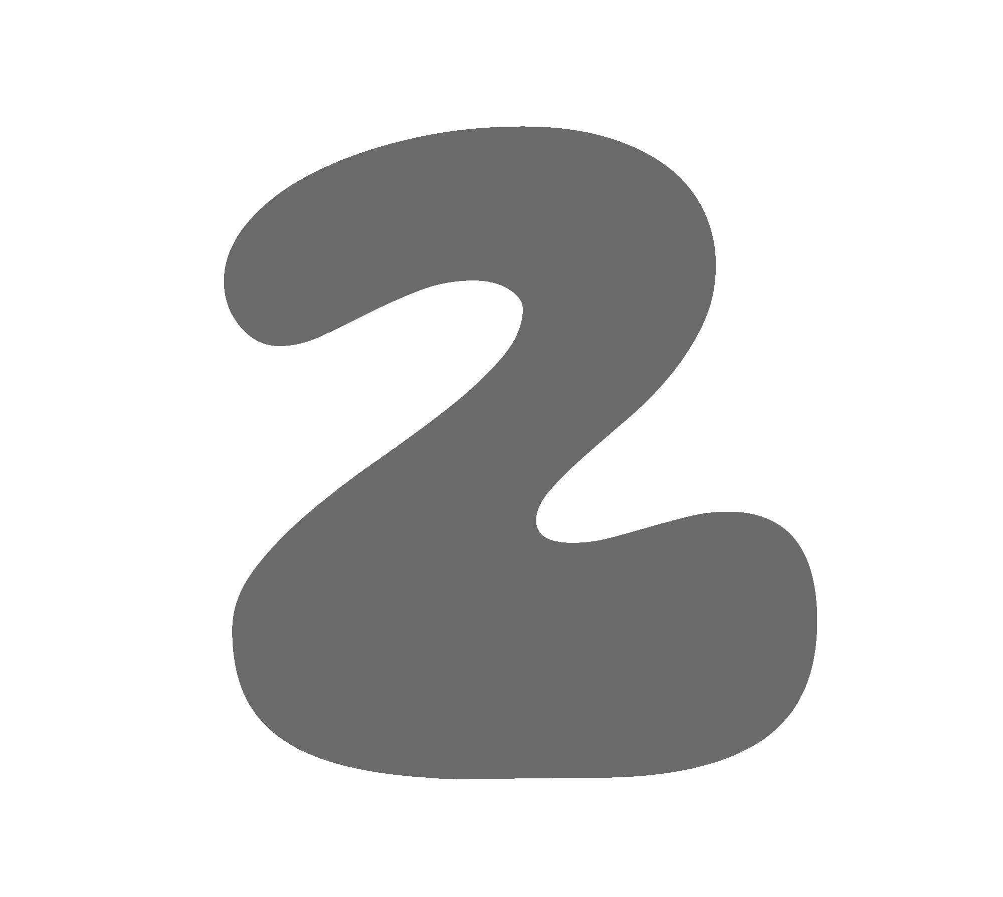 Super Funky Font Delight: Own the Number 2 in 3D Printed Glory ...