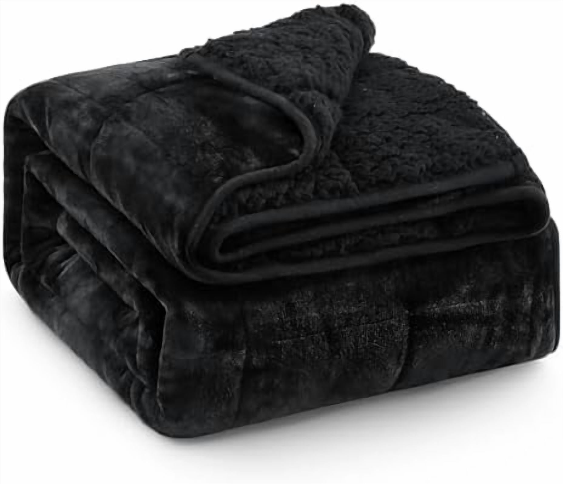 Super Fuzzy Soft Sherpa Fleece Weighted Blanket, 12 lbs Dual Sided ...