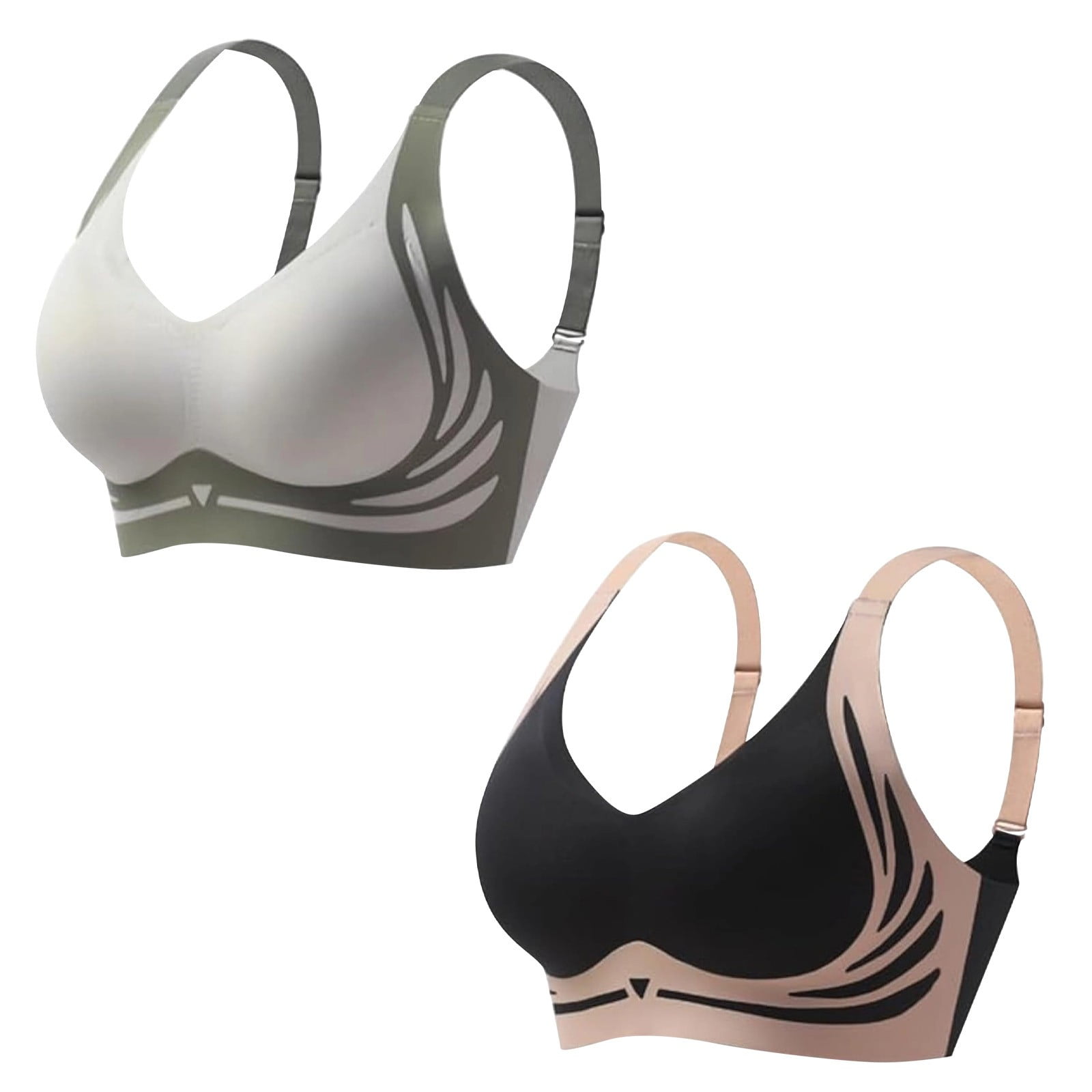Super Gather Bra Soft Comfortable Gather Bra Wireless Push Up Bra Lift ...