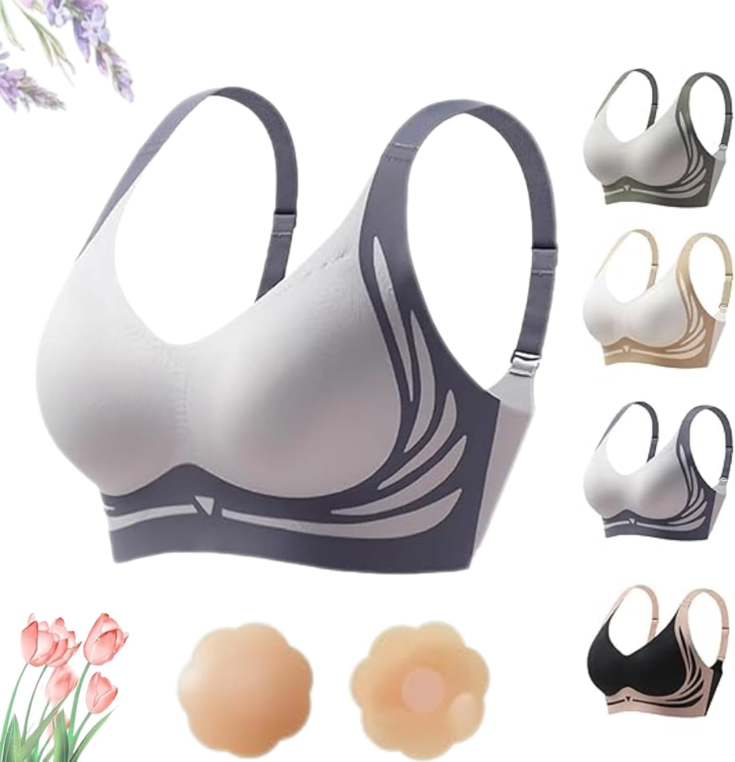 Super Gather Bra Wireless Push-Up Bra No More Sagging Breasts ...