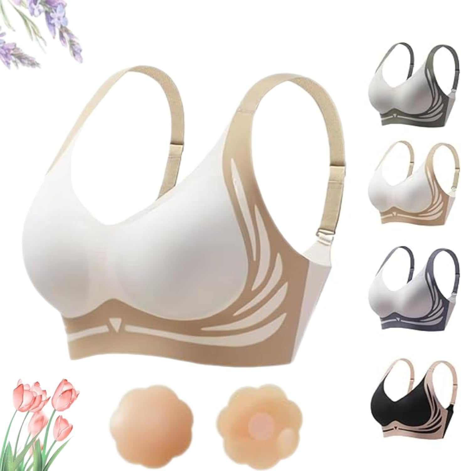 Super Gather Bra Wireless Push-Up Bra No More Sagging Breasts ...