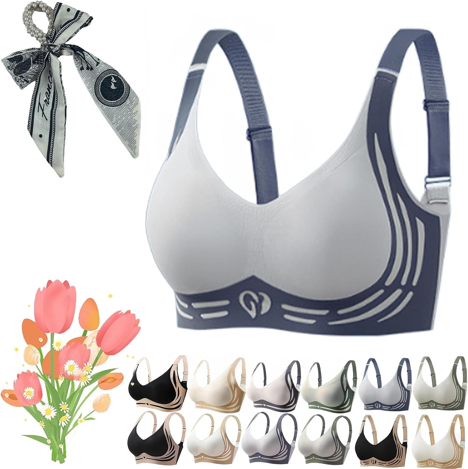 Super Gather Bra Wireless Push-up Bra, Wireless Push up Bras for Women ...