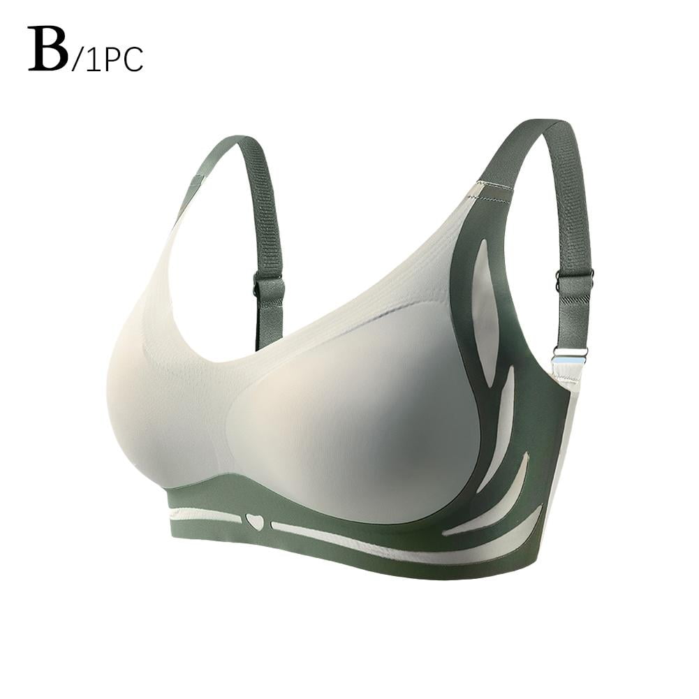 Super Gather Wireless Push-up Bra Women Gathered Up Soft Support Lift ...