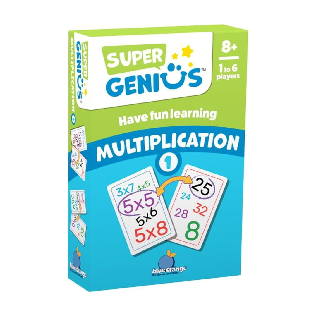 Super Genius Multiplication 1 Matching Card Game | 1-6 Players | Ages 8 ...