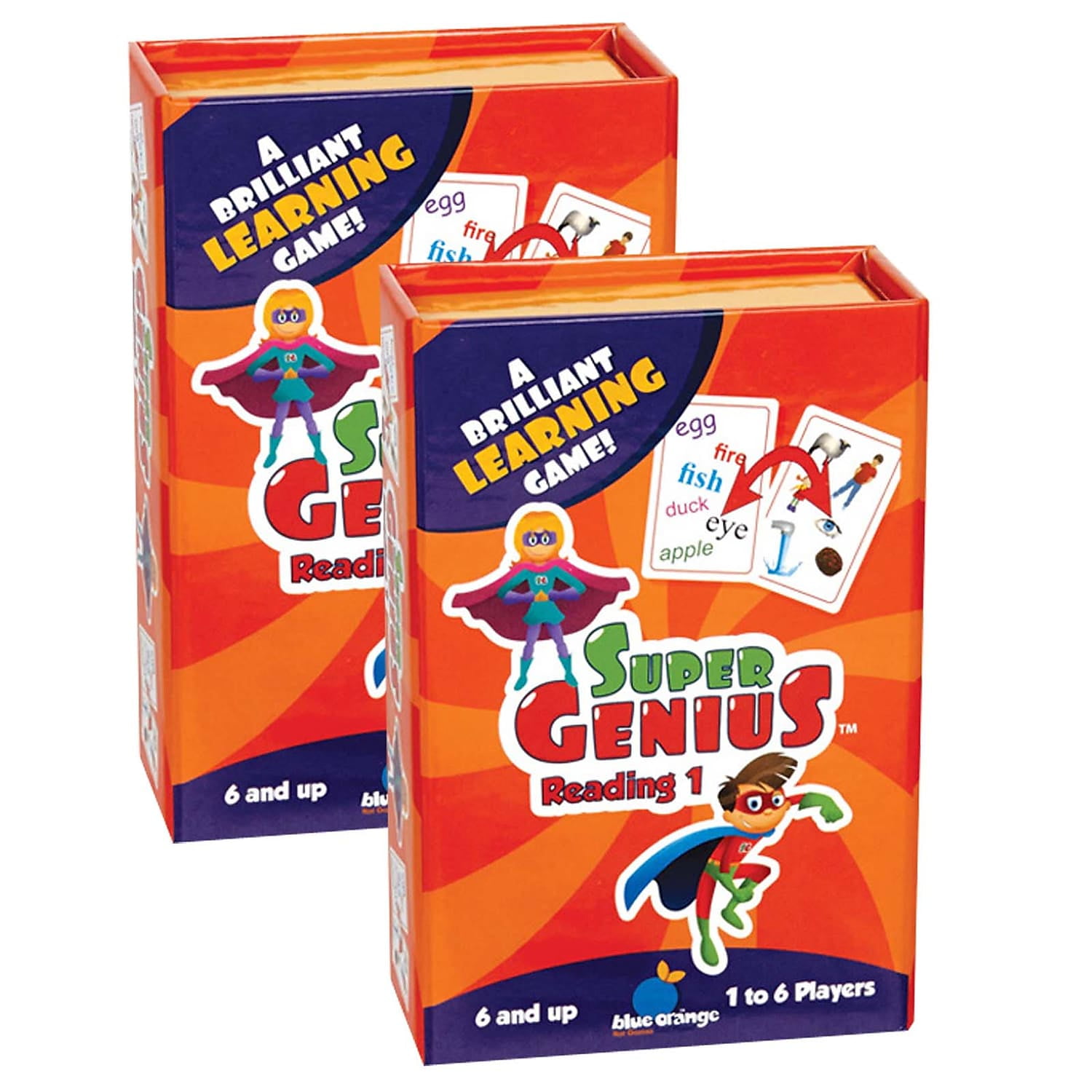 Super Genius Reading 1 Game,2 Pack, by Blue Orange Games - Walmart.com