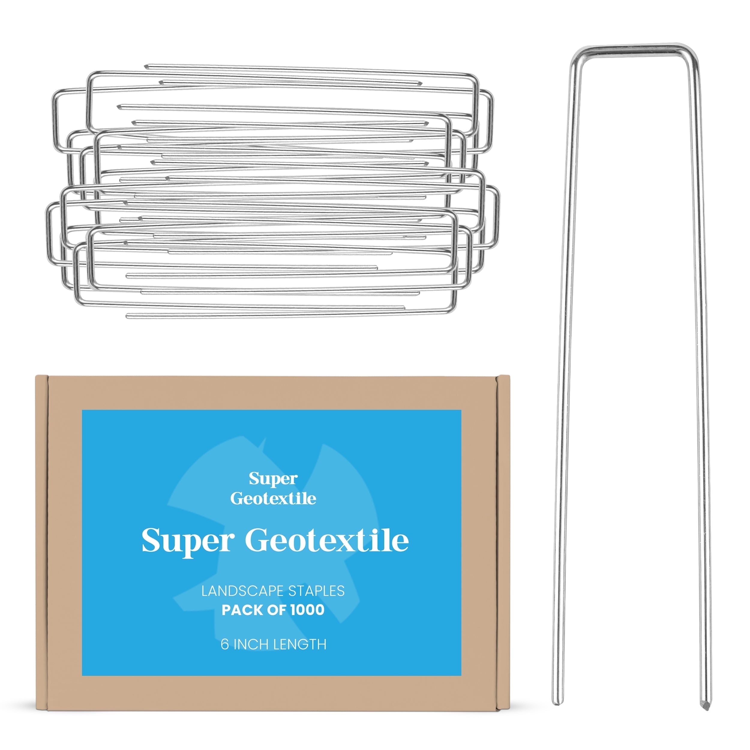 Super Geotextile Landscape Staples - Heavy Duty 11 Gauge Galvanized U ...