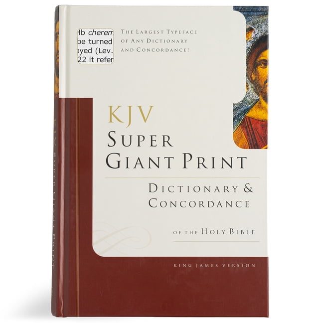 Super Giant Print Bible Dictionary and Concordance Hardcover, 17.5 ...