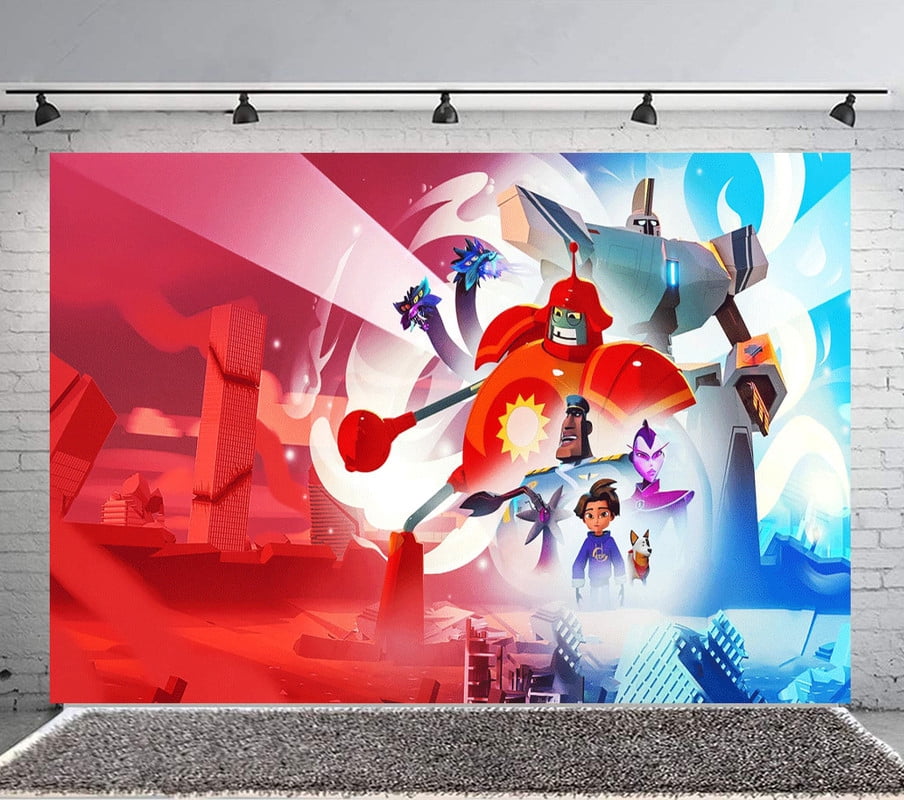 Super Giant Robot Brothers Backdrop Banner Party Supplies Poster Movie ...