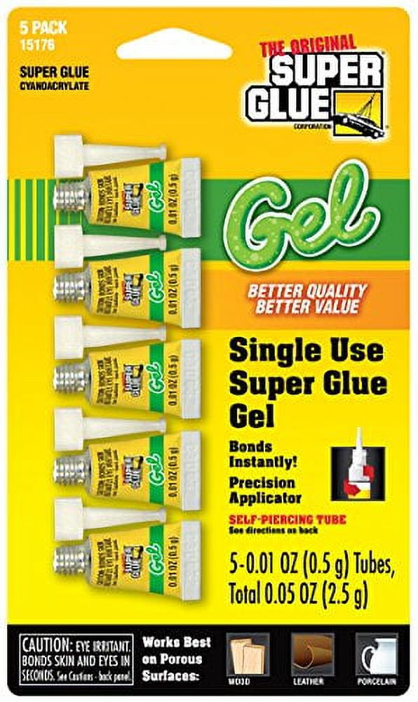 Super Glue Gel Single Use Minis 0.01 oz Tubes 5-Pack - Walmart.com