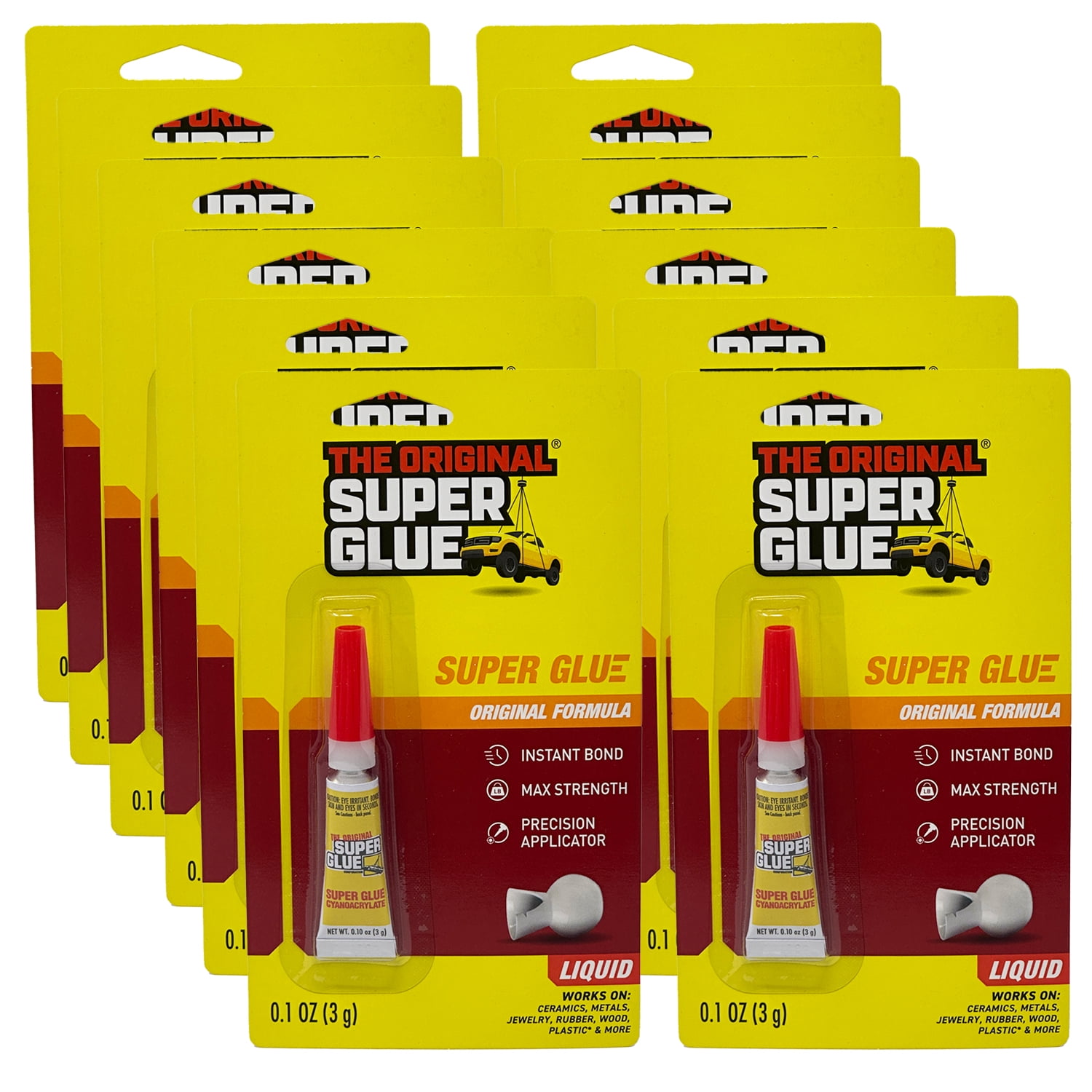 Super Glue Original Formula, 0.1 OZ - Clear Glue for Plastic, Wood ...