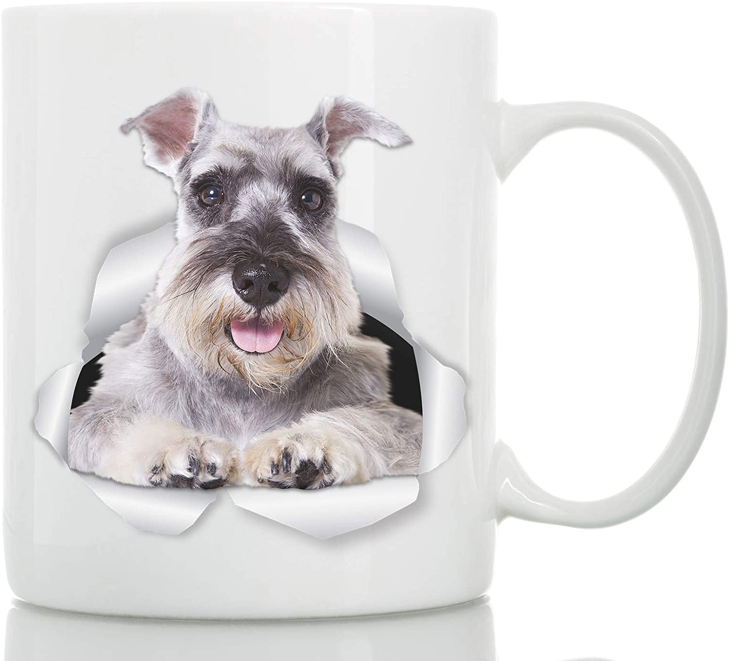 Super Gray Schnauzer Mug - Ceramic Schnauzer Coffee Mug - Perfect ...