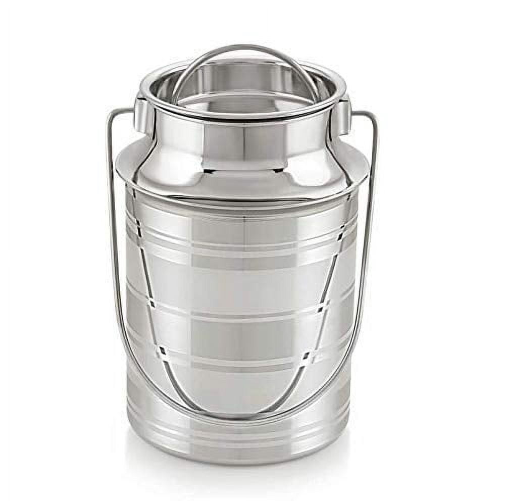 Super HK 5 L Steel Milk Container with LID Silver - Walmart.com