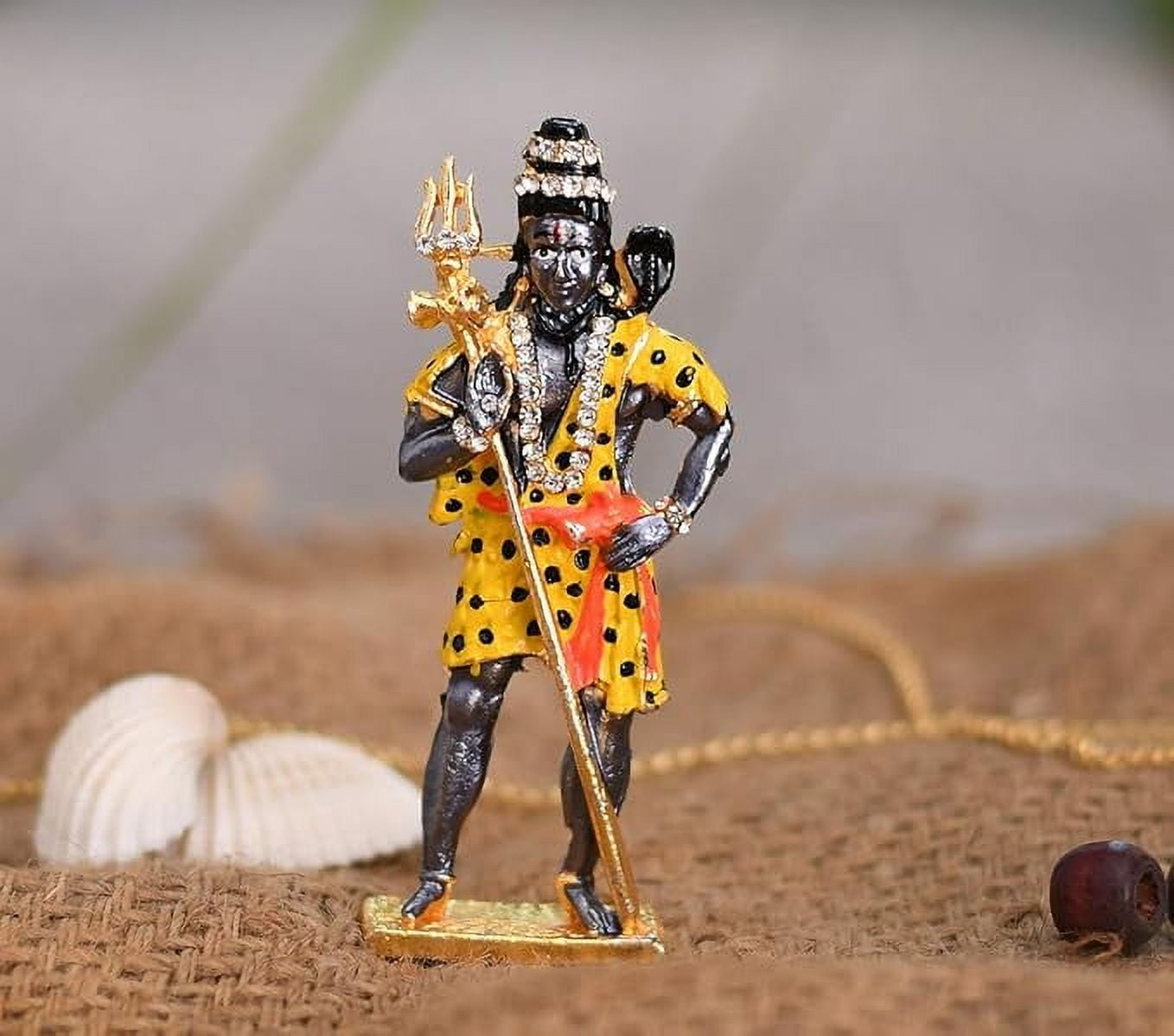 Super Handicraft Metal Lord Shiva Statue, 10cm x 4cm x 2cm, Multicolour ...