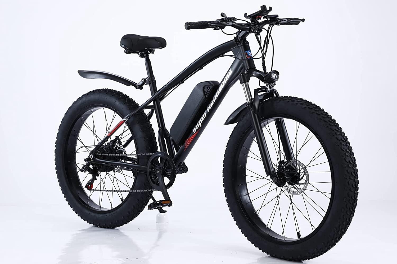 Super Handsome S1 Electric Bike for Adults, 26" Fat Tire Mountain Snow ...