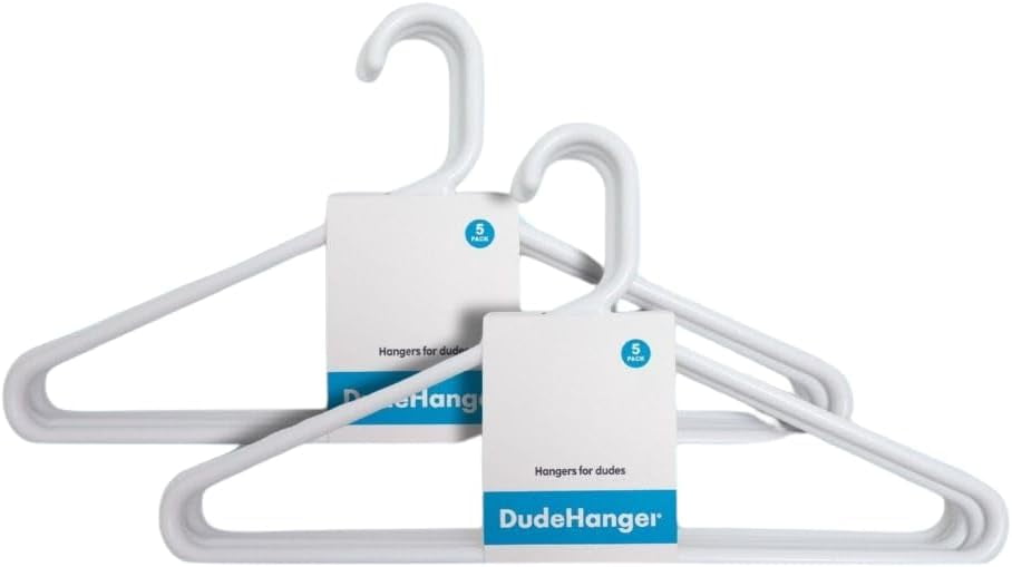 Super Heavy Duty Hangers for Men - White Plastic Hangers - Rounded ...