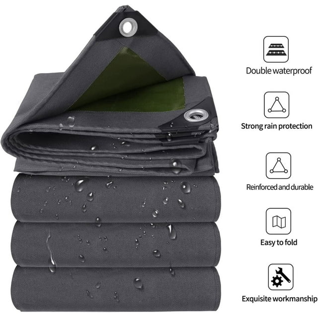 Super Heavy Duty Poly Tarp 16Mil 18Mil 20Mil Waterproof Canopy Cover ...