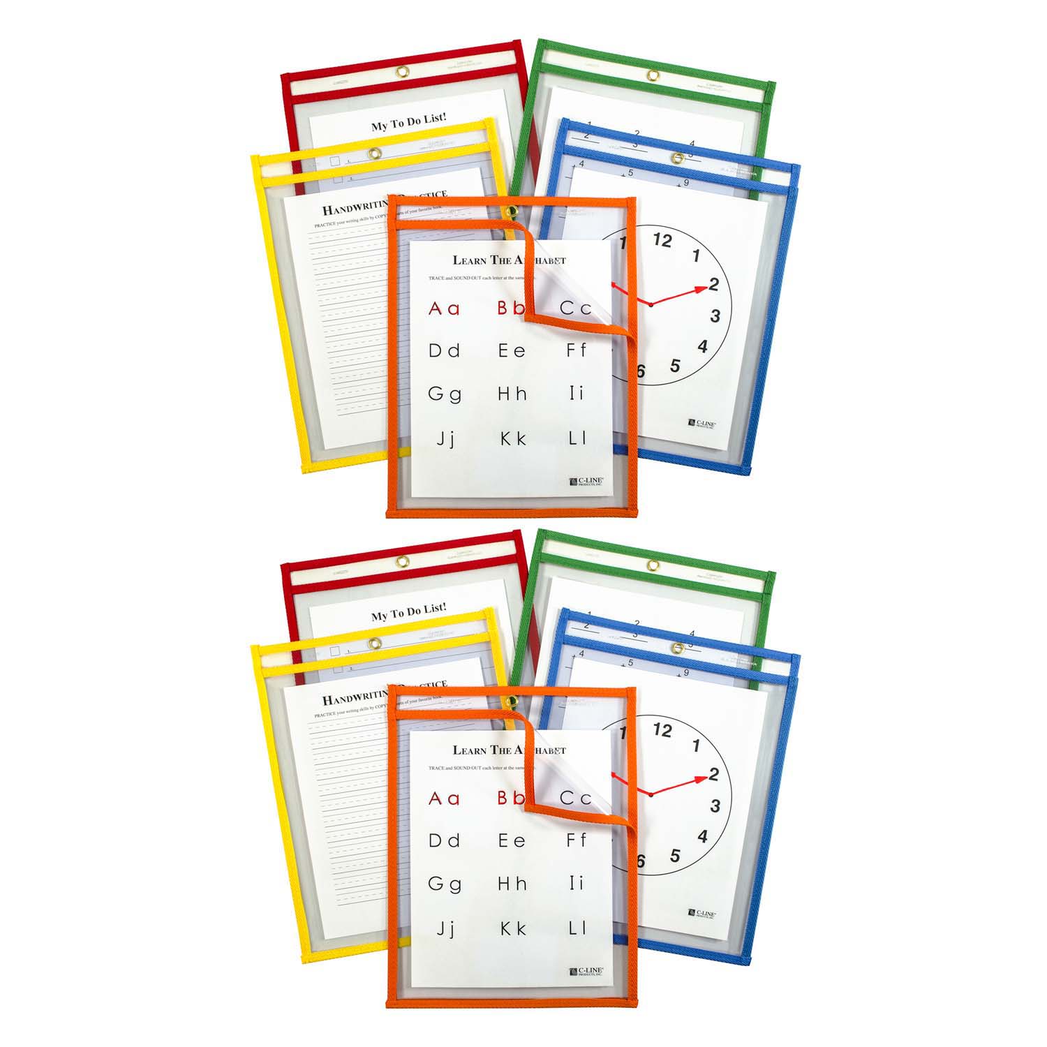Super Heavyweight Plus Reusable Dry Erase Pockets - Study Aid, Assorted ...