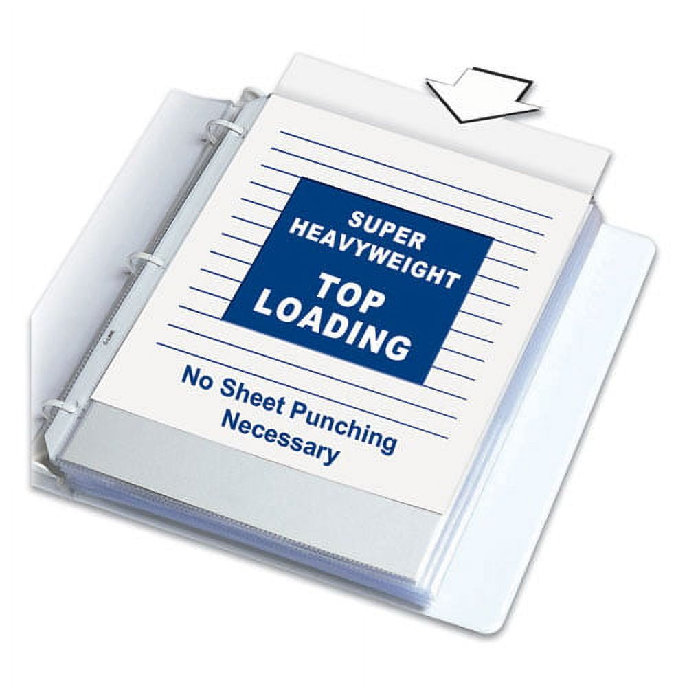 Super Heavyweight Polypropylene Sheet Protectors, Clear, 2", 11 x 8.5 ...