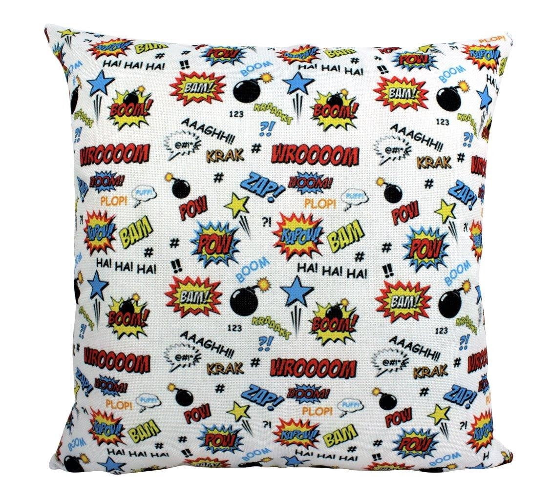 Super Hero BASH BOOM BAM | Anime | Fun Gifts | Pillow Cover | Home ...