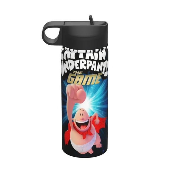 Super Hero Captain Underpants Kids Insulated Water Bottle With Straw ...