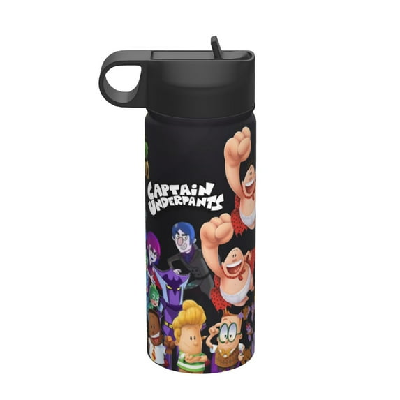 Super Hero Captain Underpants Kids Insulated Water Bottle With Straw ...