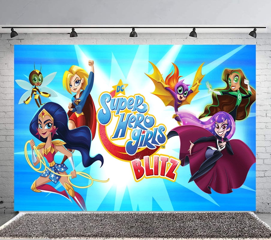 Super Hero Girl Backdrop Banner Party Supplies Poster Movie Theme ...