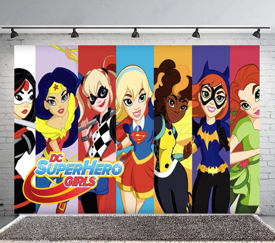 Super Hero Girl Backdrop Banner Party Supplies Poster Movie Theme ...