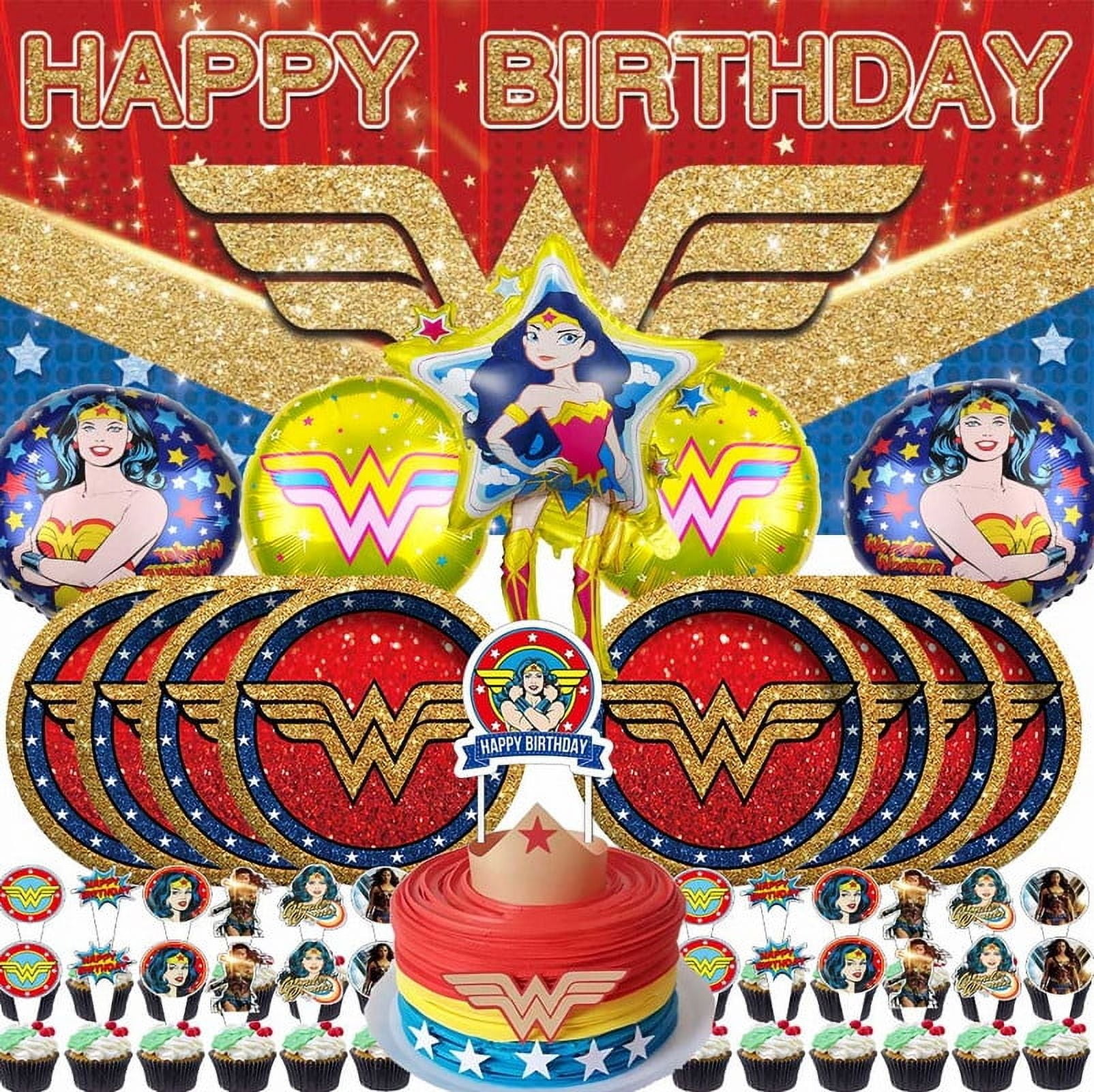Super Hero Girl Woman for Party Supplies Birthday Decorations Plates ...