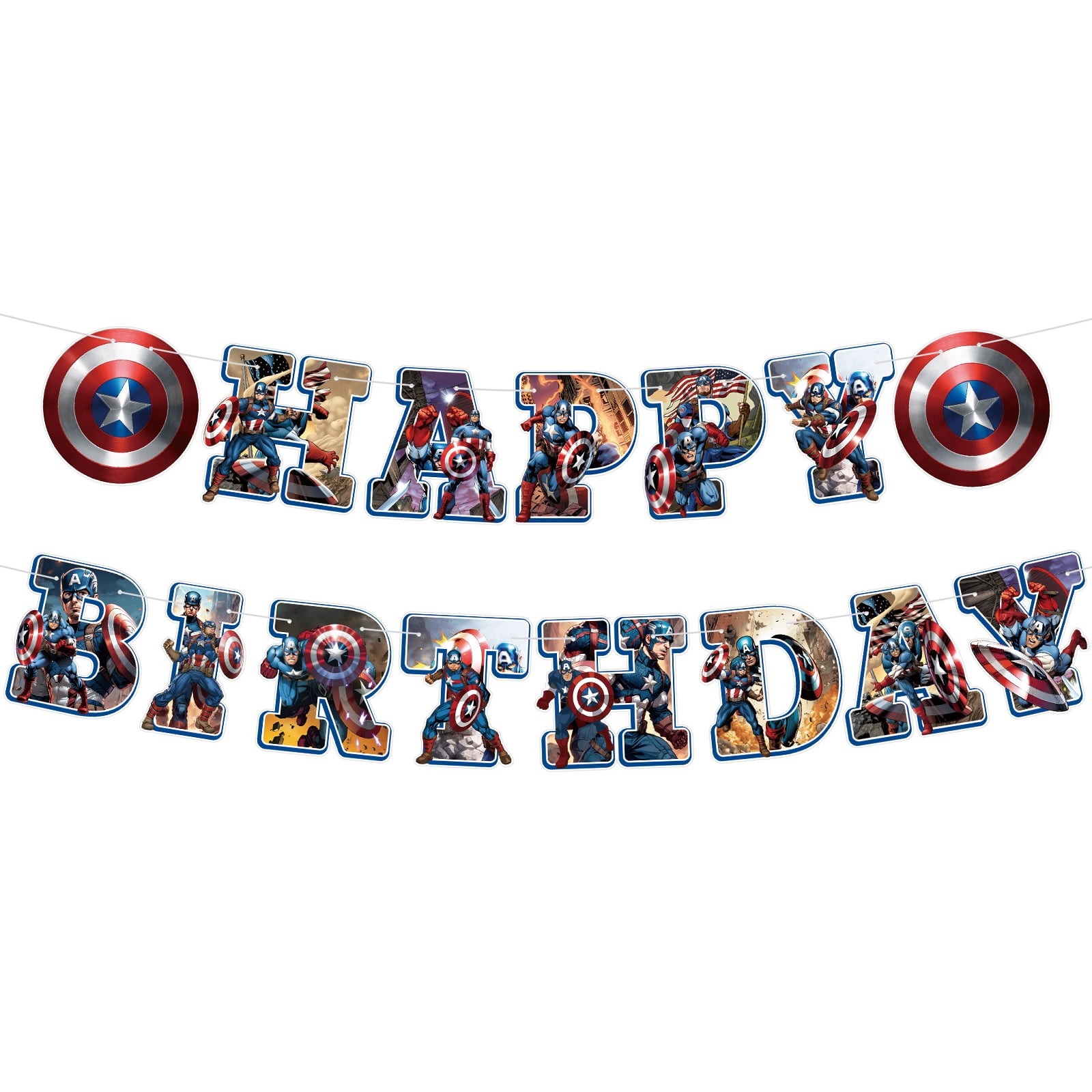 Super Hero Happy Birthday Banner Birthday Party Decorations Party ...