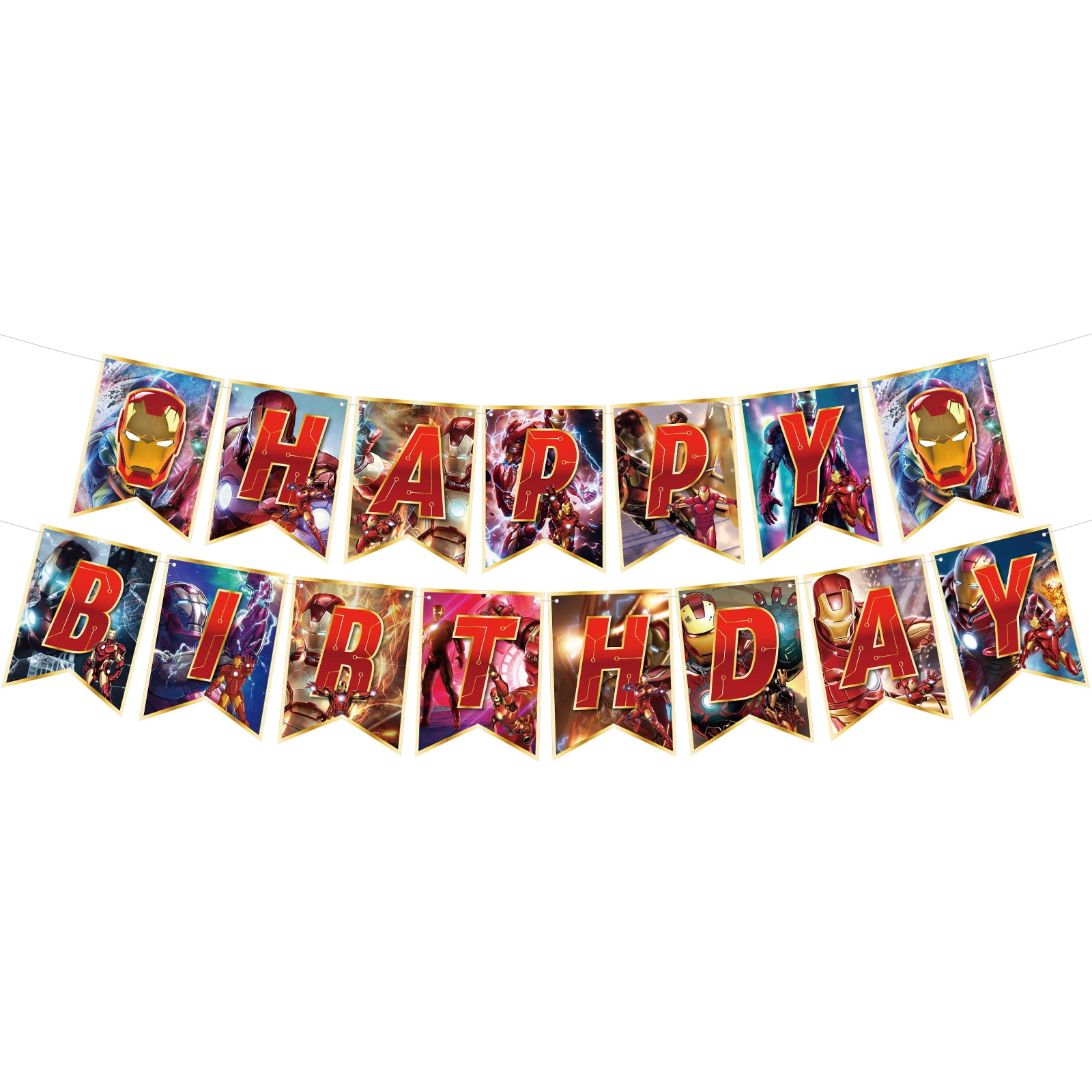 Super Hero Happy Birthday Banner Birthday Party Decorations Party ...