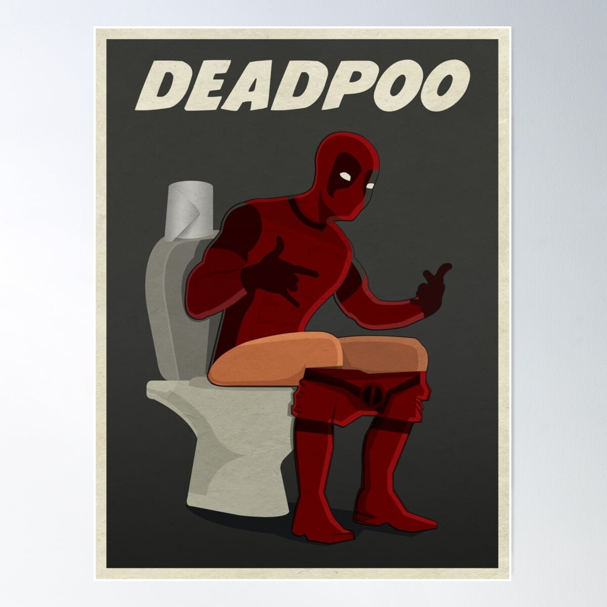 Super Hero In The Loo Poster Wall Art, Modern Wall Decor For Living ...