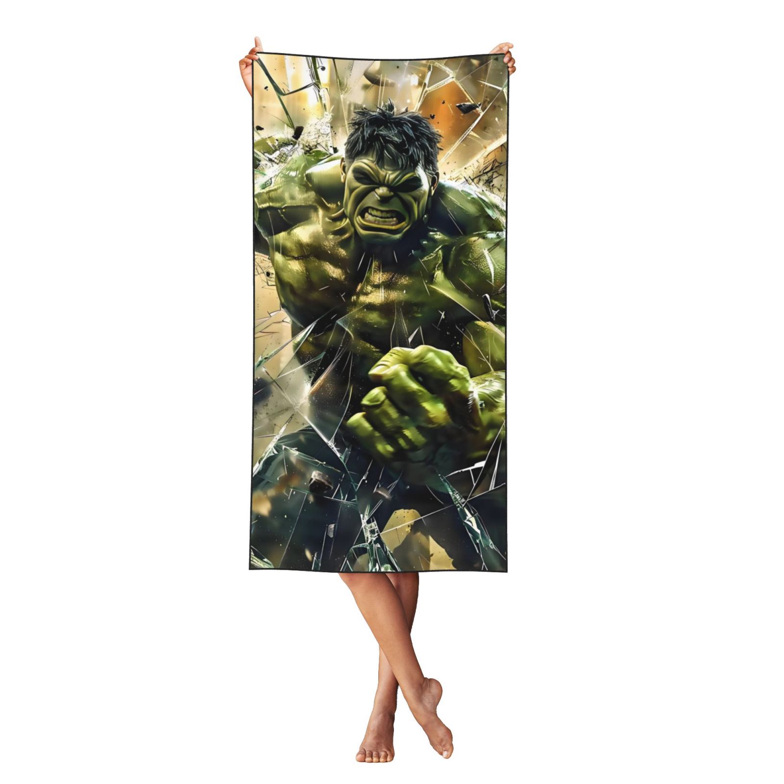 Super Hero The Hulk Peach Skin Velvet Beach Towel Ultra Soft Quick ...