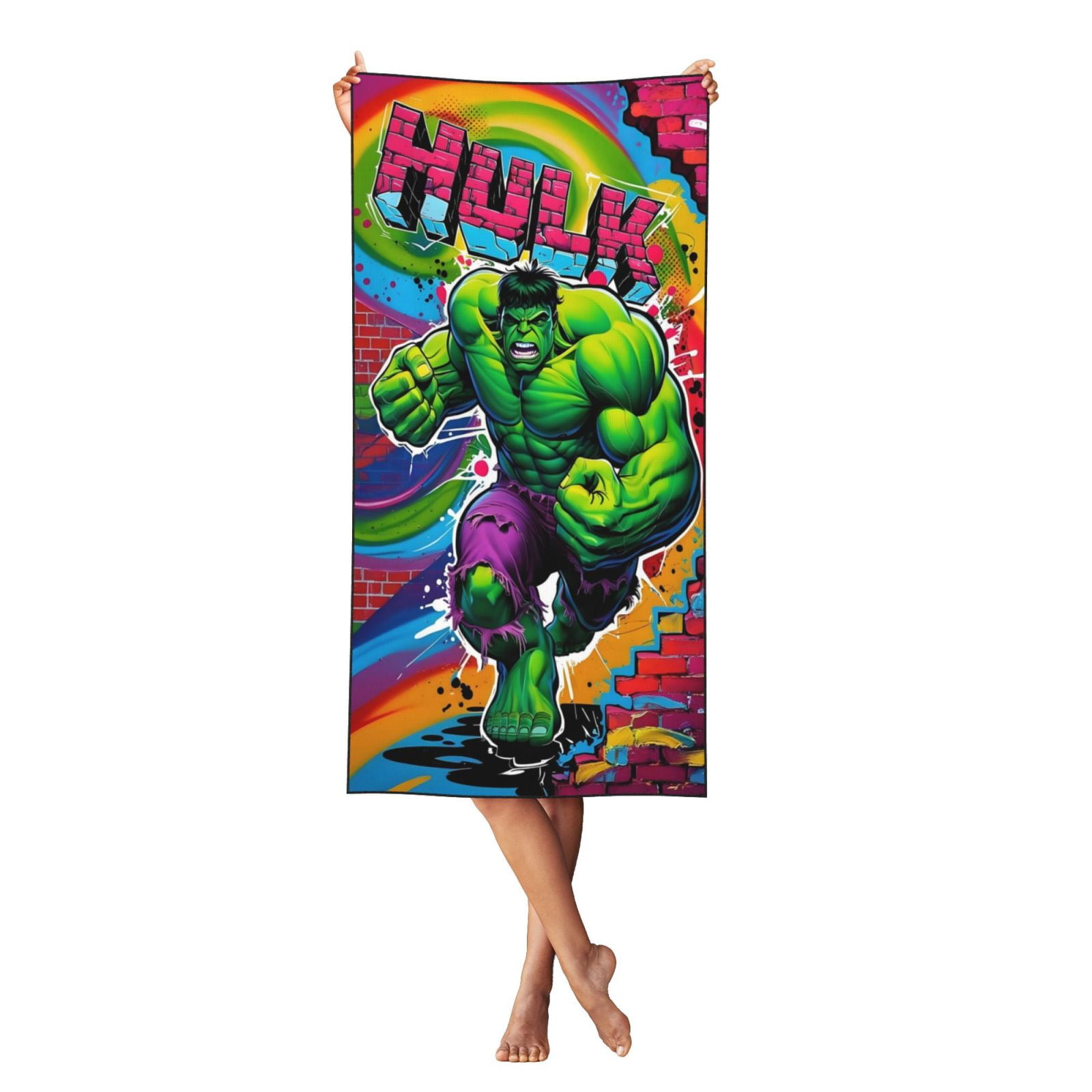 Super Hero The Hulk Peach Skin Velvet Beach Towel Ultra Soft Quick ...