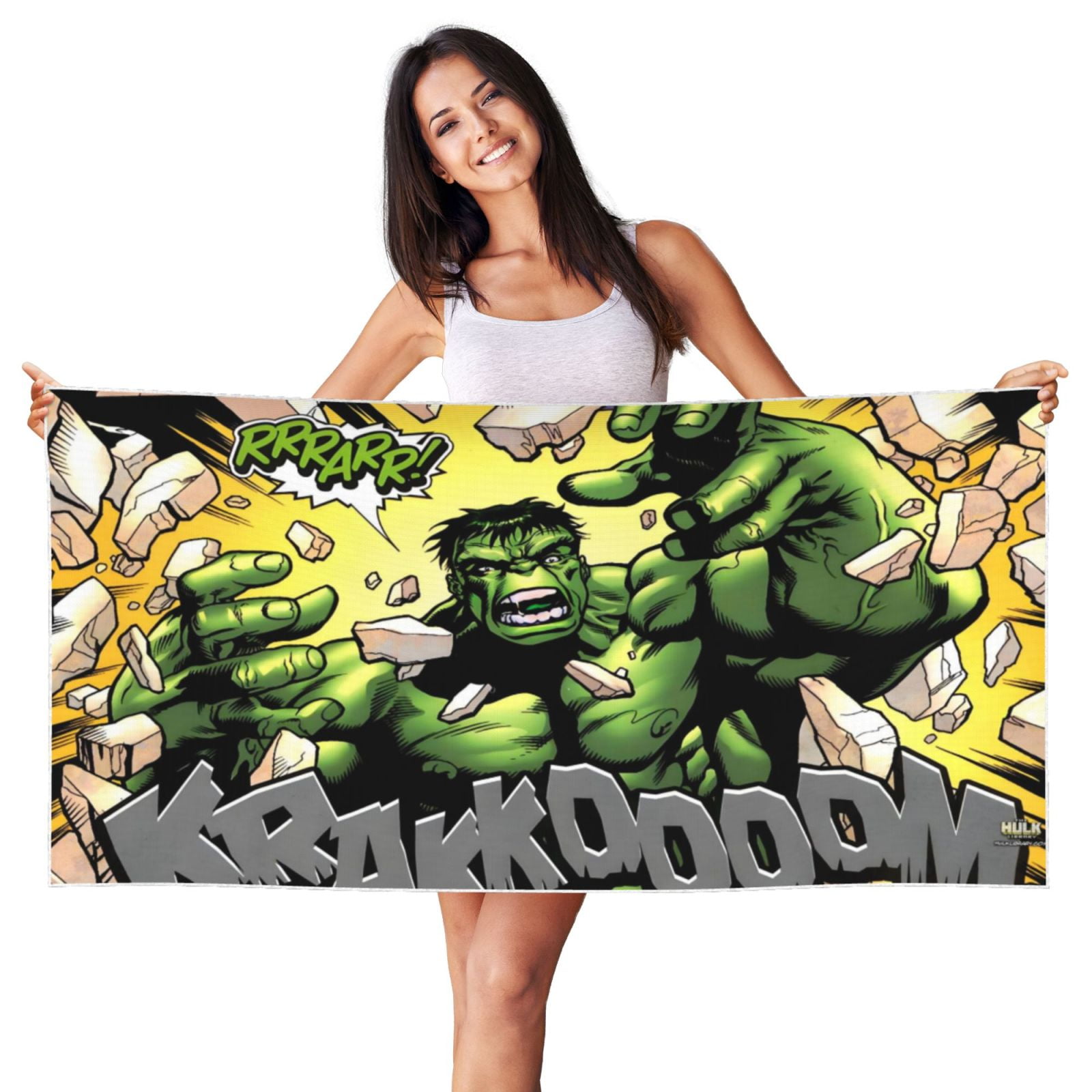 Super Hero The Hulk Peach Skin Velvet Beach Towel Ultra Soft Quick ...