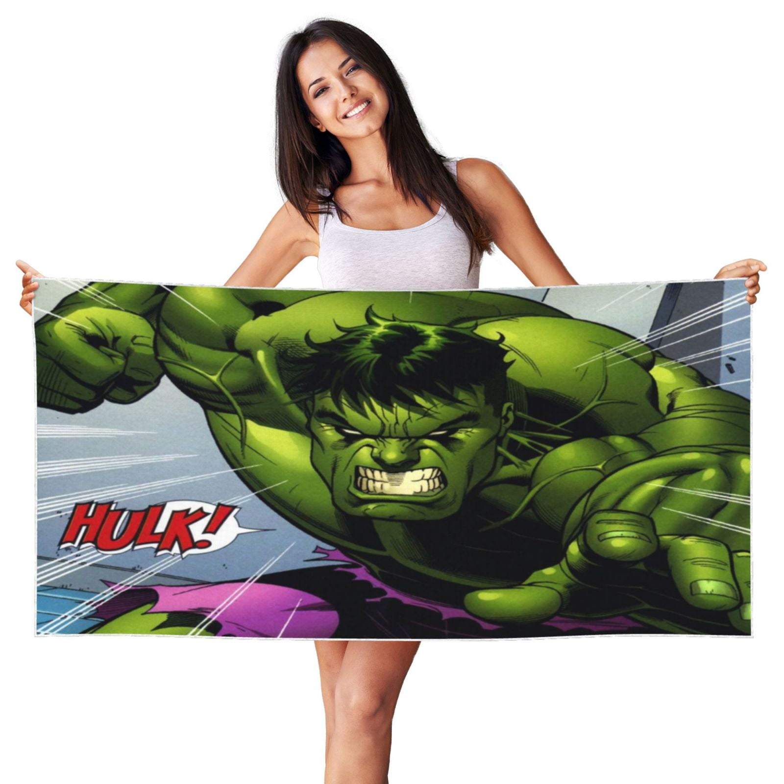 Super Hero The Hulk Peach Skin Velvet Beach Towel Ultra Soft Quick ...