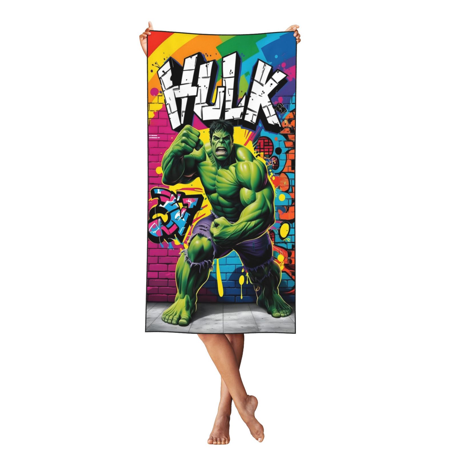 Super Hero The Hulk Peach Skin Velvet Beach Towel Ultra Soft Quick ...