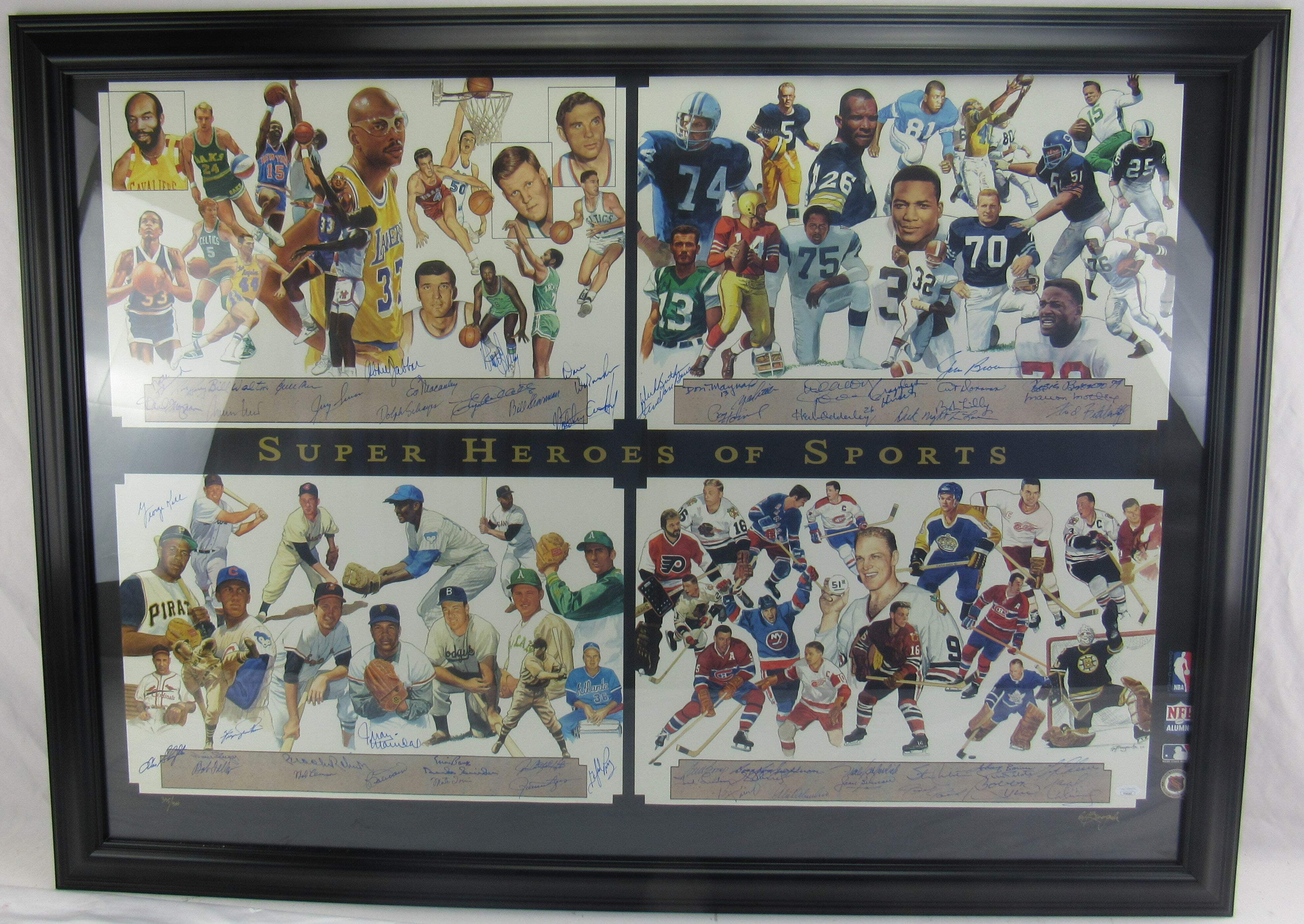 Super Heroes of Sports 60+ Signed Framed Auto Autograph 30x40 Photo ...