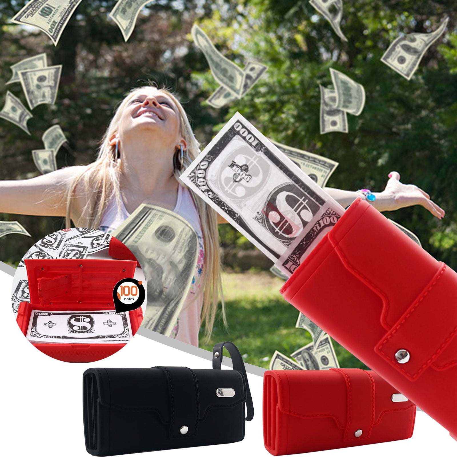 Super High Speed Money Spray Bag Toy - Fake Banknote Throwing Wallet ...