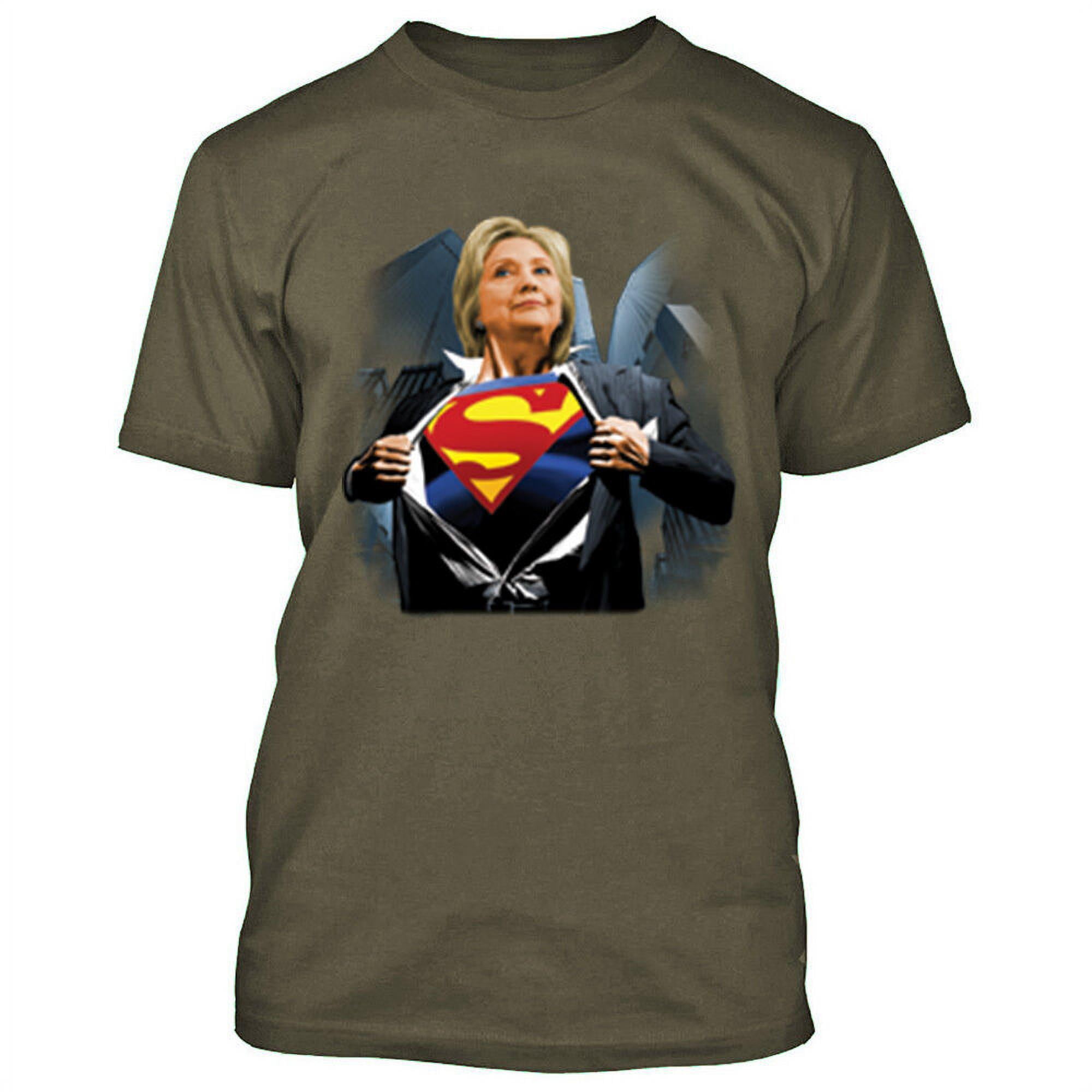 Super Hillary Clinton Print T-shirt Make America Great Mens Tee Color ...