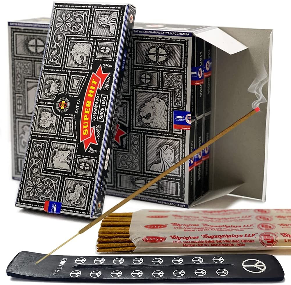 Super Hit Incense Sticks 100g and Holder Bundle - Pack of 6 (Approx 600 Sticks) - Walmart.com