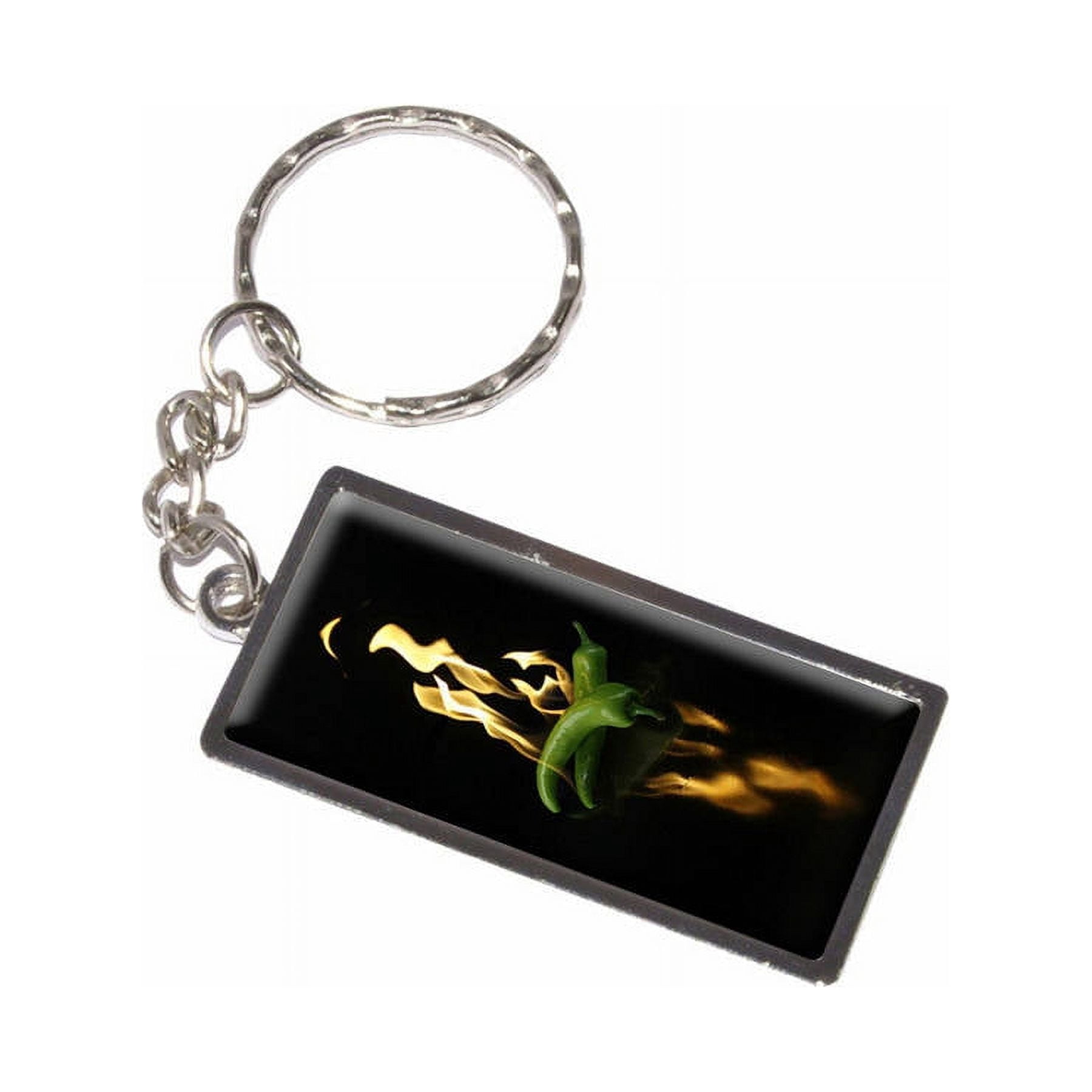 Super Hot Flaming Chili Peppers Keychain Key Chain Ring - Walmart.com