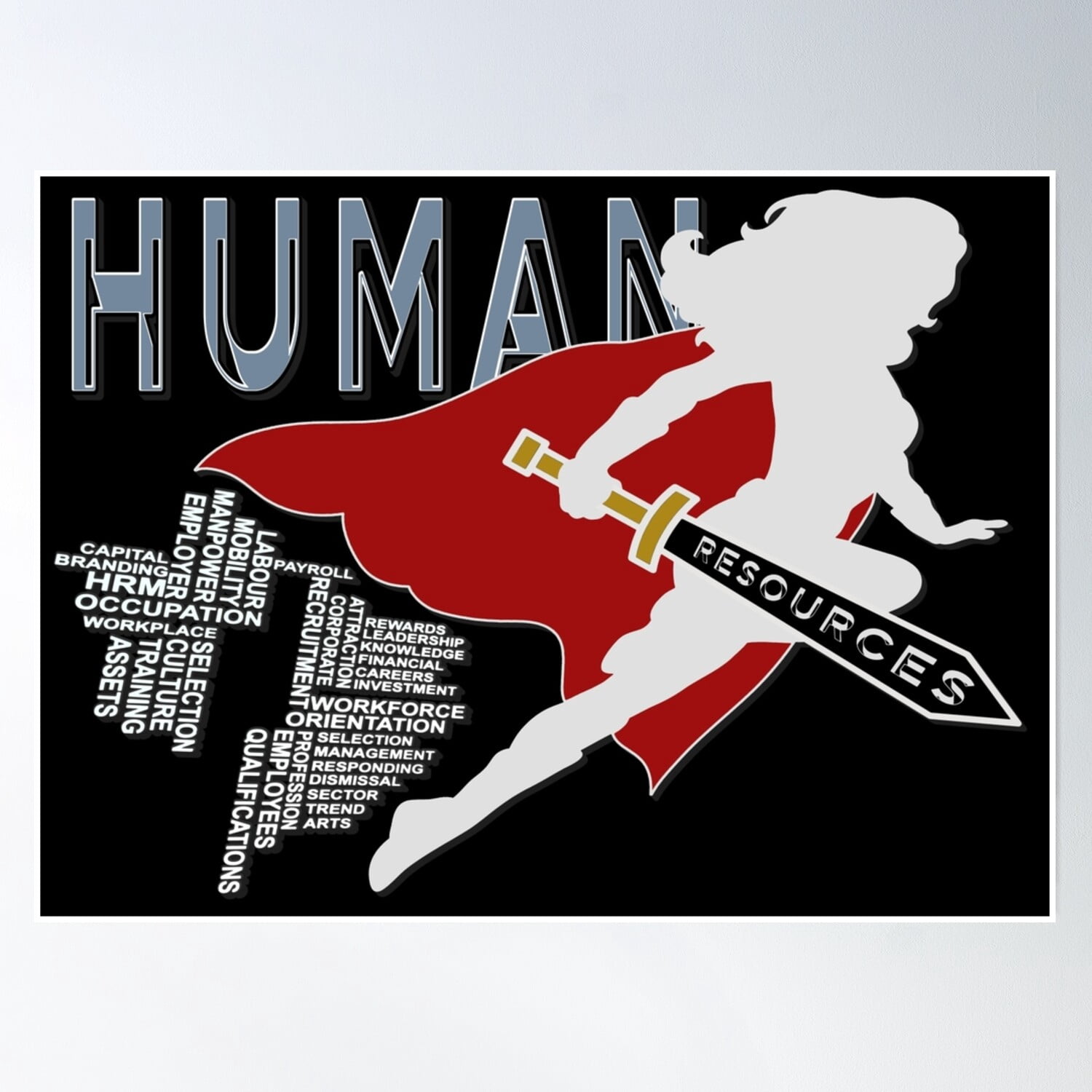Super Human Resources Hr Poster Wall Art, Modern Wall Decor, 8x12 ...