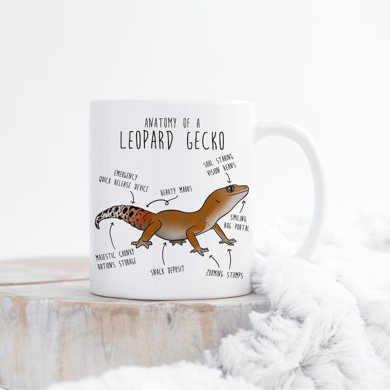 Super Hypo Tangerine Leopard Gecko Coffee Mug, Reptile Gift, Gecko ...