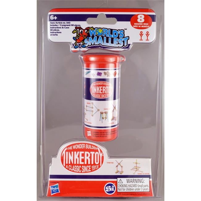 Super Impulse Wood Worlds Smallest Tinker Toys, Multi Color - 66 Piece ...