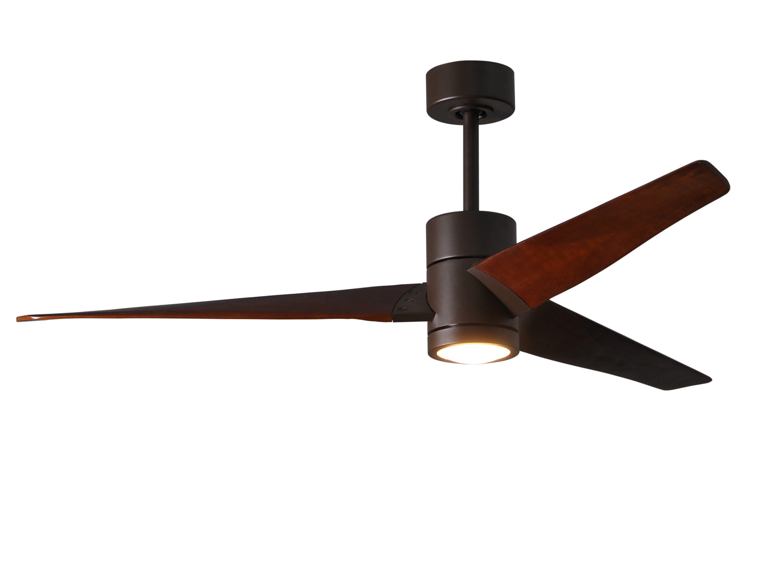 Super Janet three-blade ceiling fan in Textured Bronze finish with 60 ...