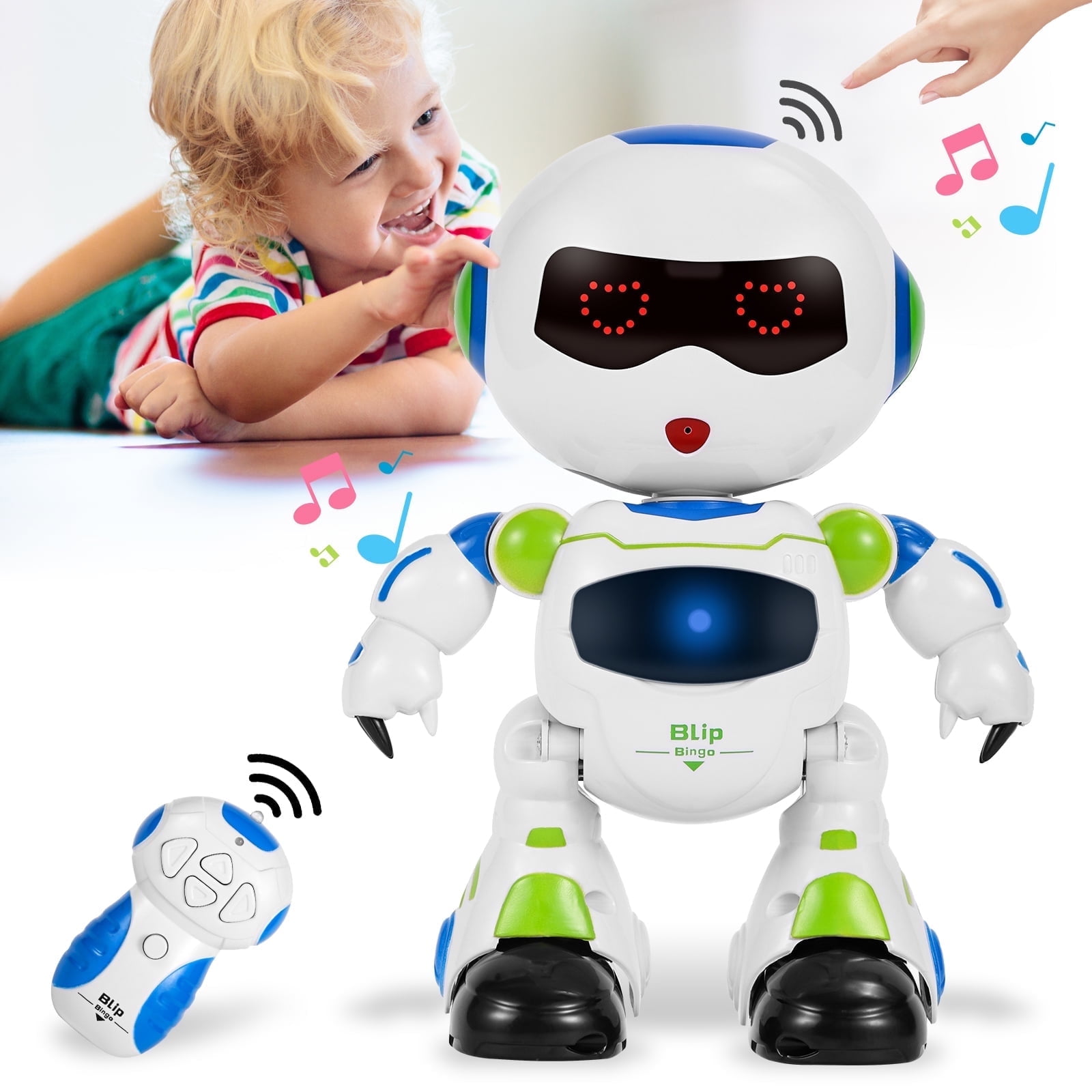 Super Joy Gesture Sensing Dancing Robot Toy with LED Lights - Interactive RC Robot for Kids Boys ...