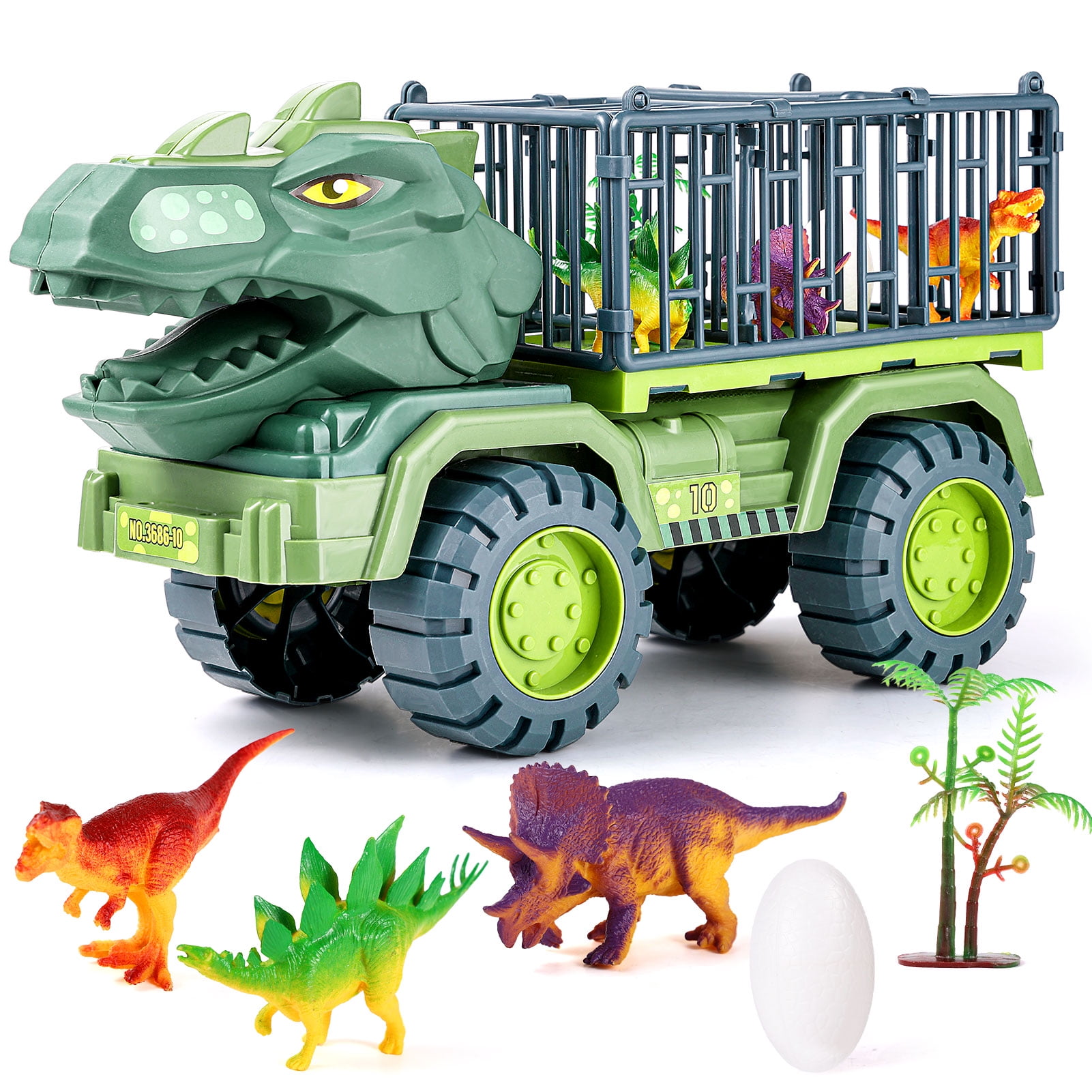 Super Joy Kids Large Dinosaur Truck Toy, Dino Transport Car Carrier ...
